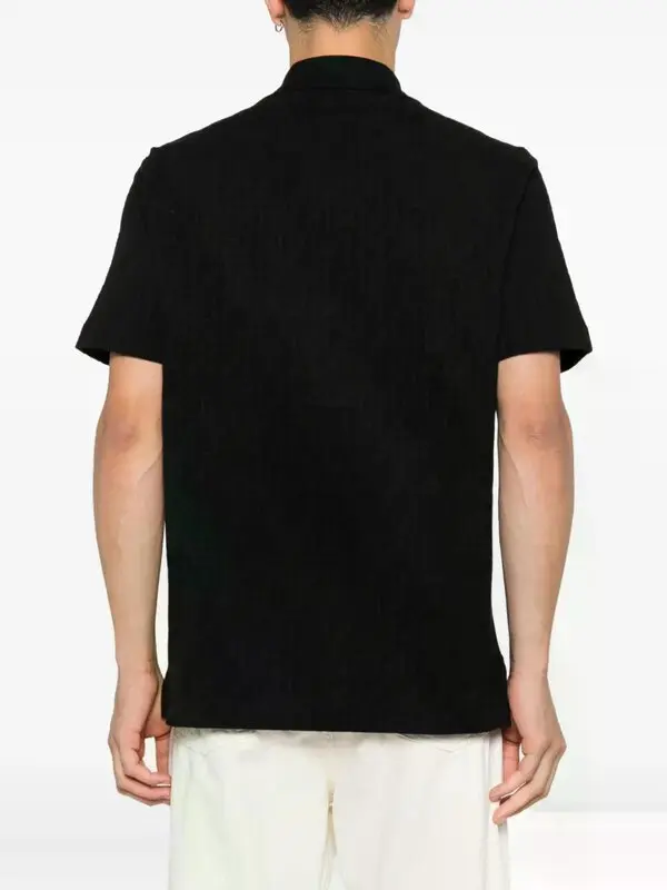 Fendi Textured Button Polo Shirt