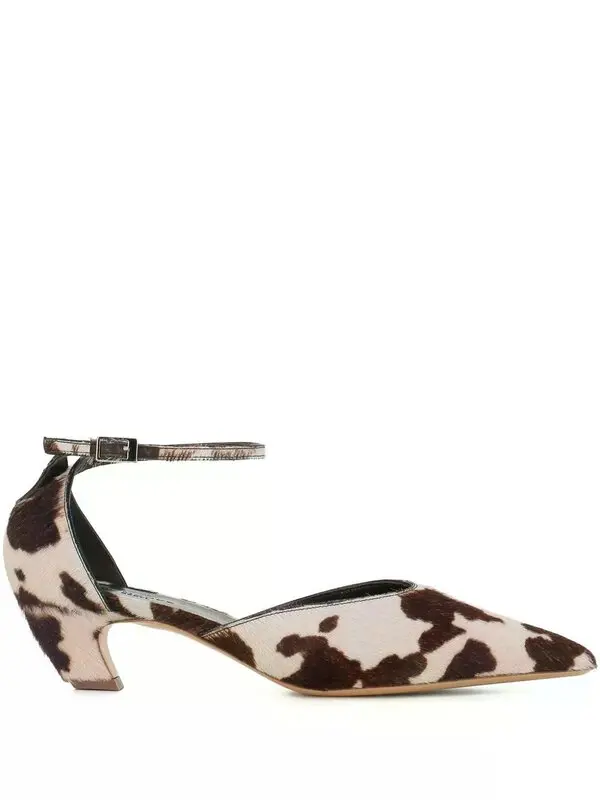Le Monde Beryl Pointed-toe Ankle-strap Pumps - Neutrals
