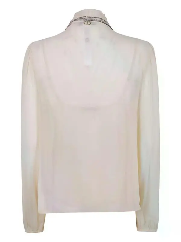 TWINSET Embellished Ruffled Blouse - Neutrals