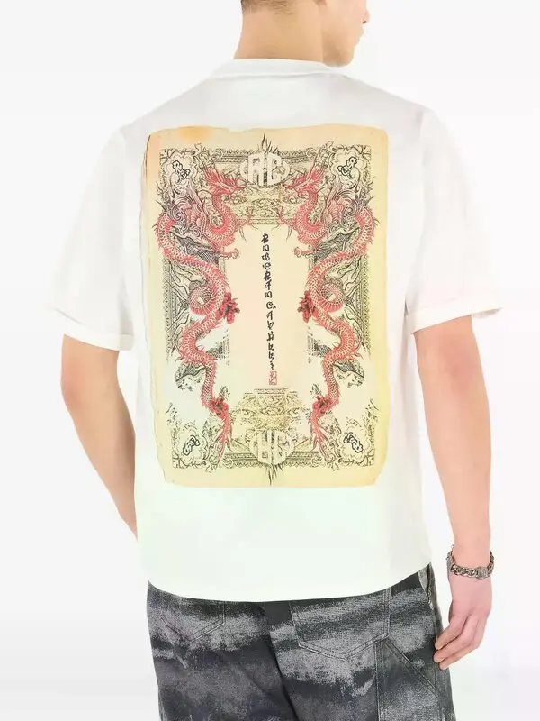 Roberto Cavalli Dragon-print T-shirt - White