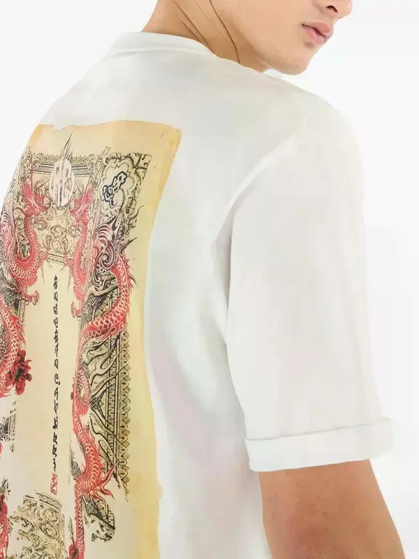 Roberto Cavalli Dragon-print T-shirt - White