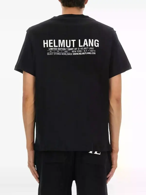 Helmut Lang Logo-detail Cotton T-shirt - Black