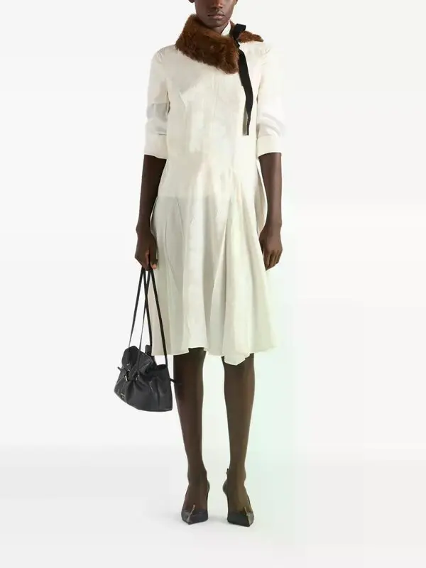 Prada Floral Jacquard Midi Dress