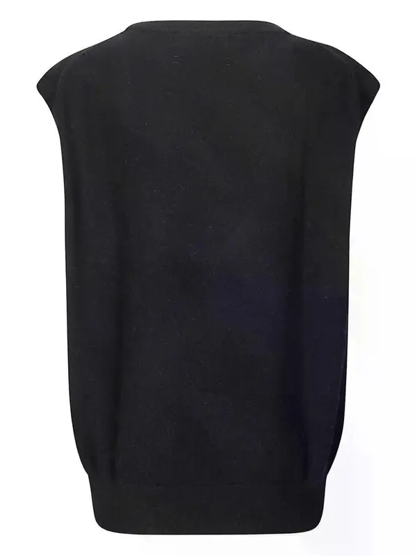 Extreme Cashmere Ribbed Deep-neckline Gilet