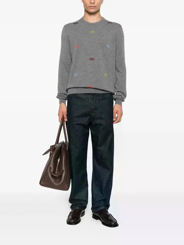 Gucci Embroidered Logo Cashmere Sweater