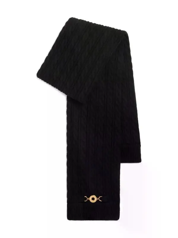 Patou Braided-knit Scarf - Black