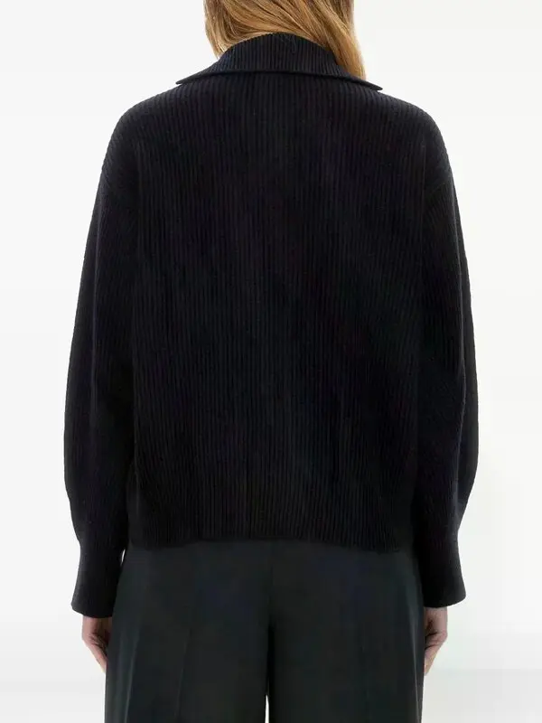 Max Mara Lace-up Ribbed Sweater
