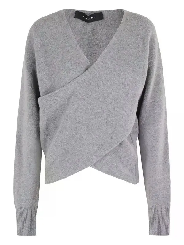 Federica Tosi Crossover Long-sleeved Sweater - Grey
