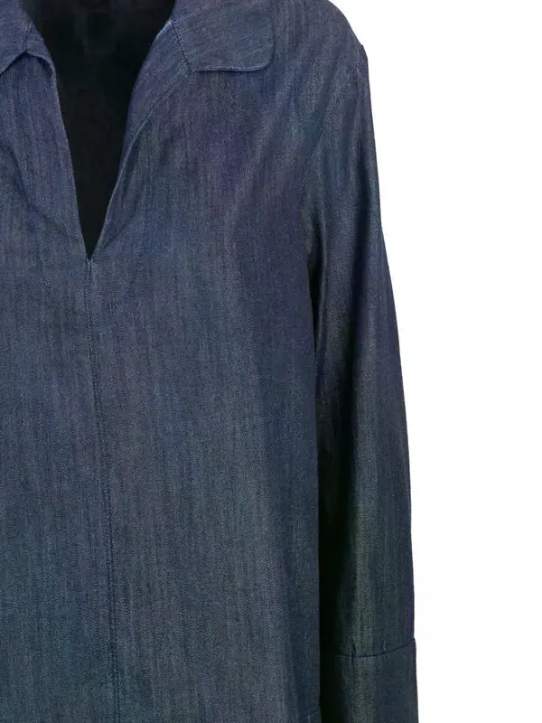Max Mara Denim Collared Top