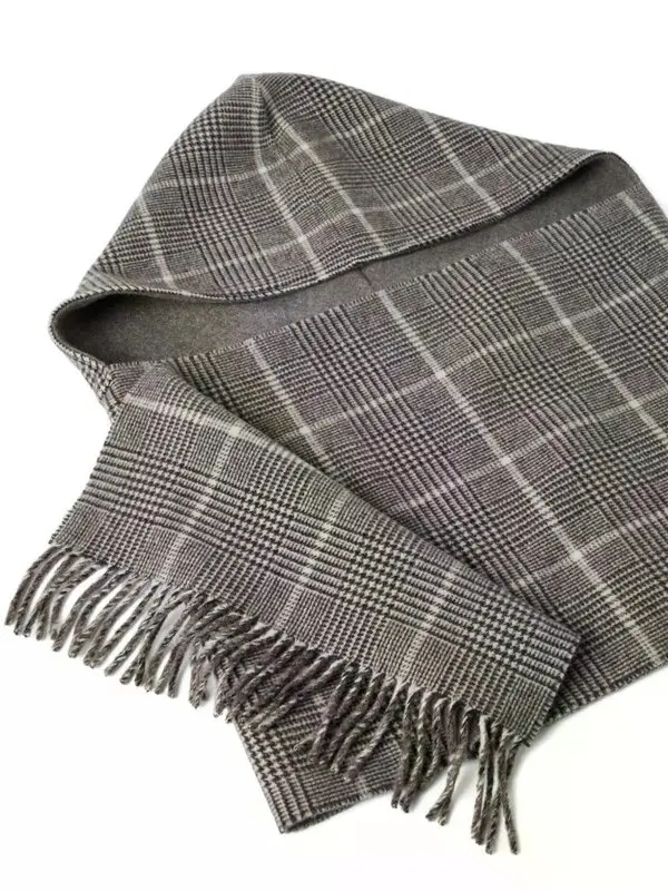 Brunello Cucinelli Checked Cashmere Scarf