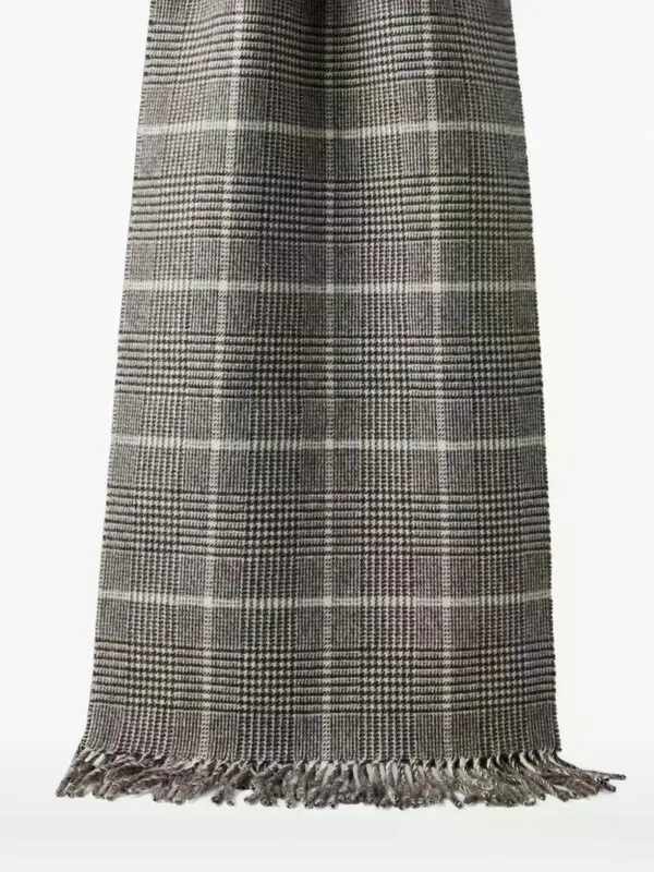 Brunello Cucinelli Checked Cashmere Scarf