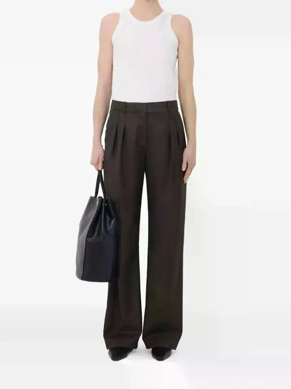 Loulou De Saison Pleated Straight-leg Trousers