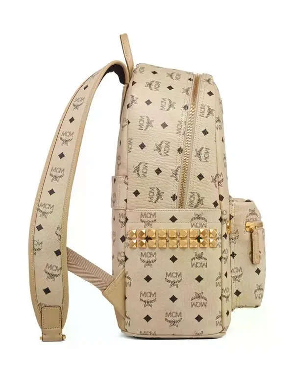 Mcm Stark Side Studs Backpack - Neutrals