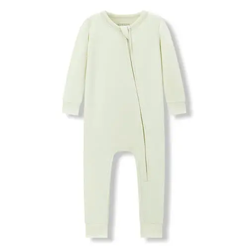 MILKBARN Luxe Solid Zipper Pajama - Aloe