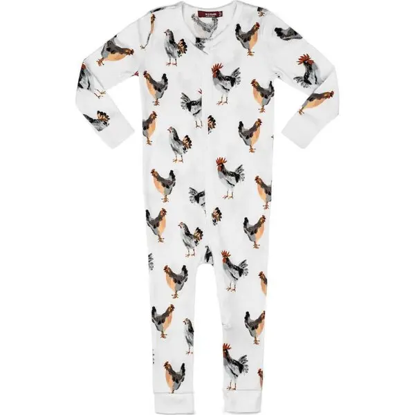 MILKBARN Organic Cotton Zipper Pajama - Chicken