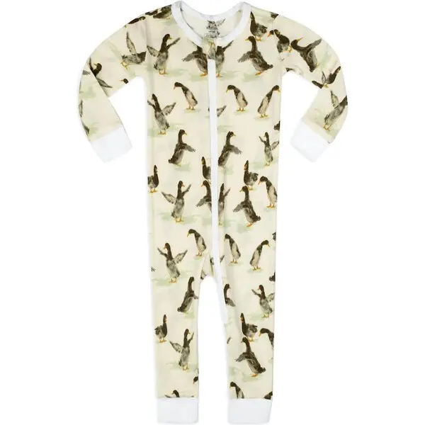 MILKBARN Organic Cotton Zipper Pajama - Duck