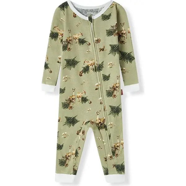 MILKBARN Organic Cotton Zipper Pajama - Forest Party