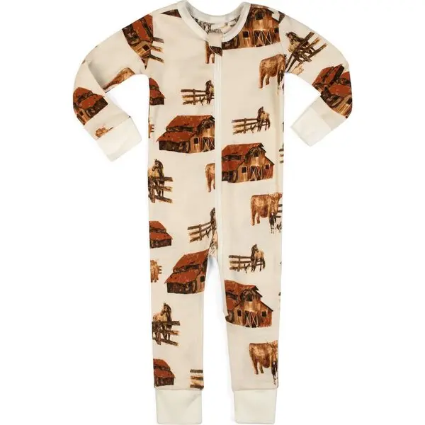 MILKBARN Organic Cotton Zipper Pajama - Homestead