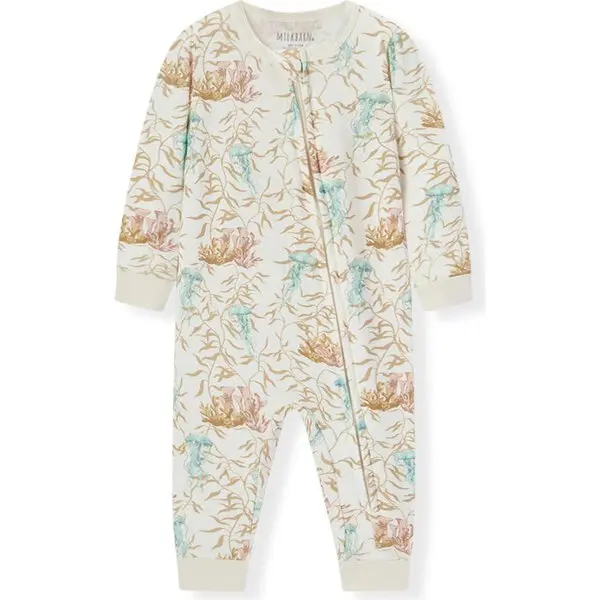 MILKBARN Organic Cotton Zipper Pajama - Under The Sea
