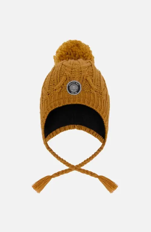 DEUX PAR DEUX Lined Peruvian Hat With Pom - Brown Sugar