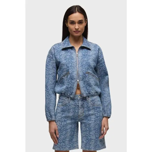 Hudson Jeans Cropped Zip-up Jacket