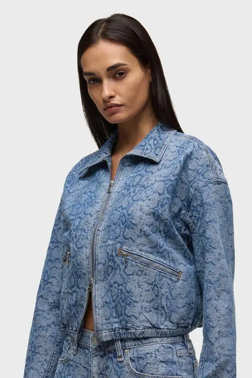 Hudson Jeans Cropped Zip-up Jacket