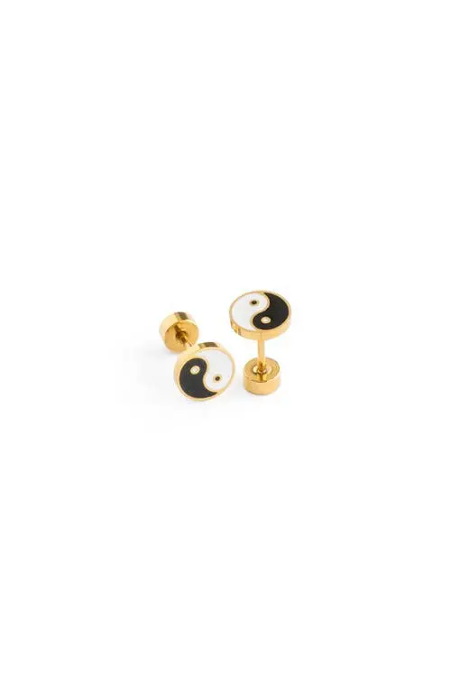 PIP POP Yin Yang Stud Earrings