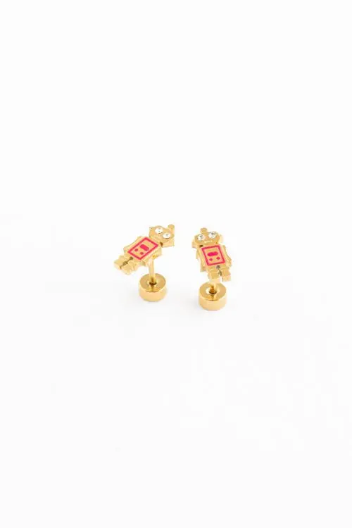 PIP POP Robot Stud Earrings - Multi