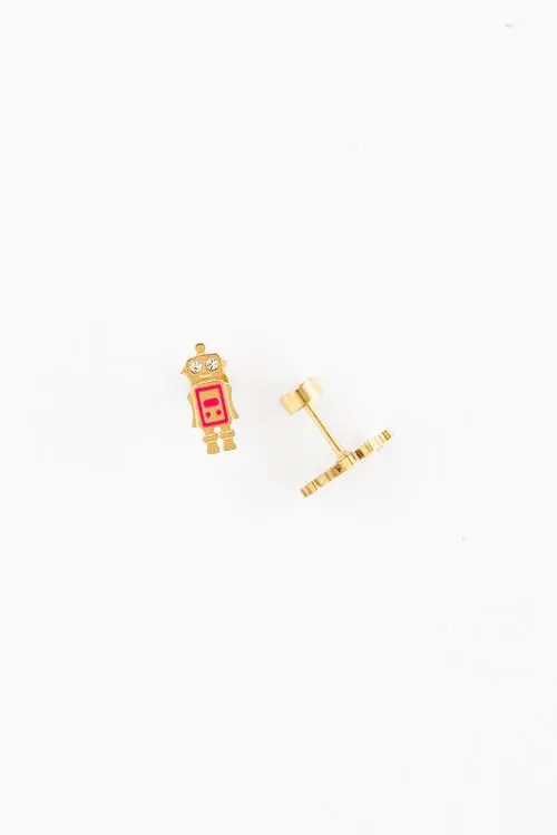PIP POP Robot Stud Earrings