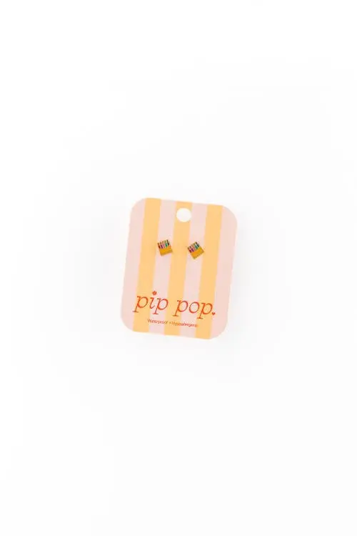 PIP POP Crayon Stud Earrings