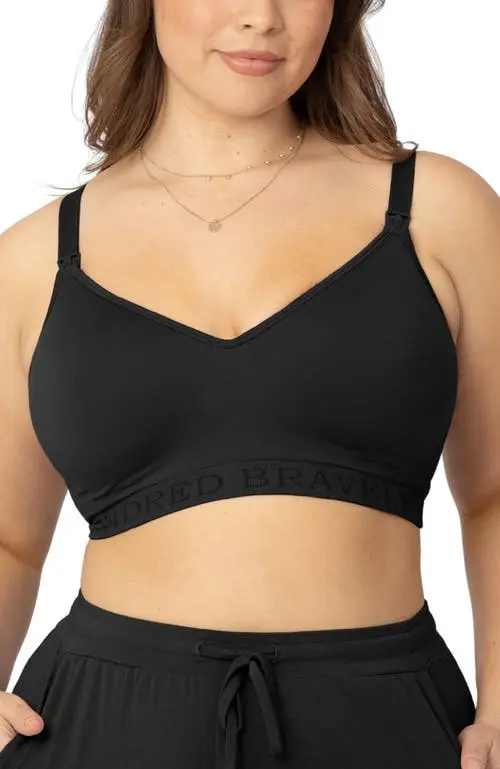 KINDRED BRAVELY Busty Contour Hands-free Pumping & Nursing Bra- Sizing Options Available In E-h Cup - Black