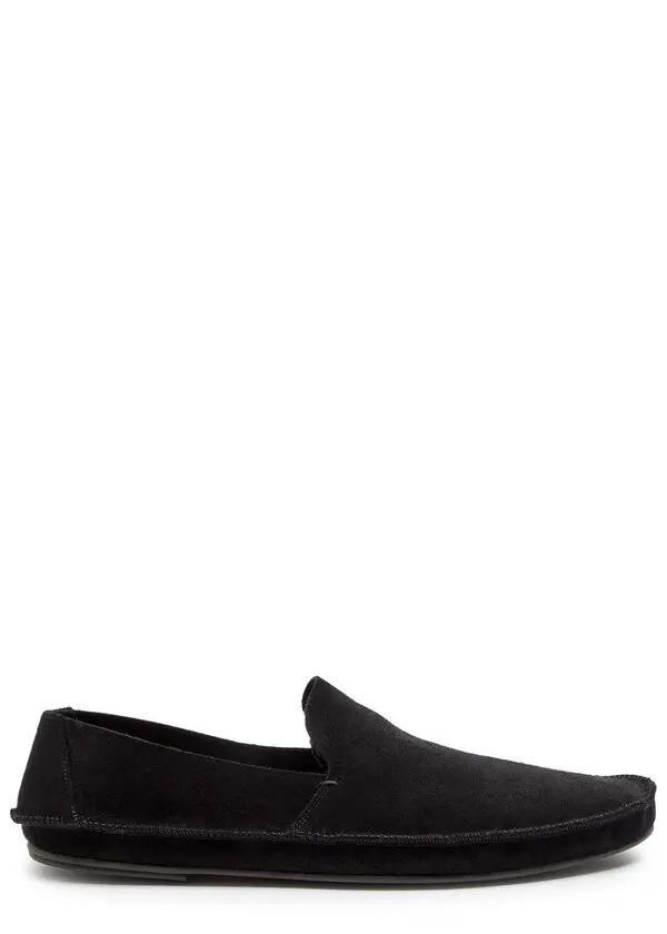 THE ROW Tyler Suede Loafers - Black