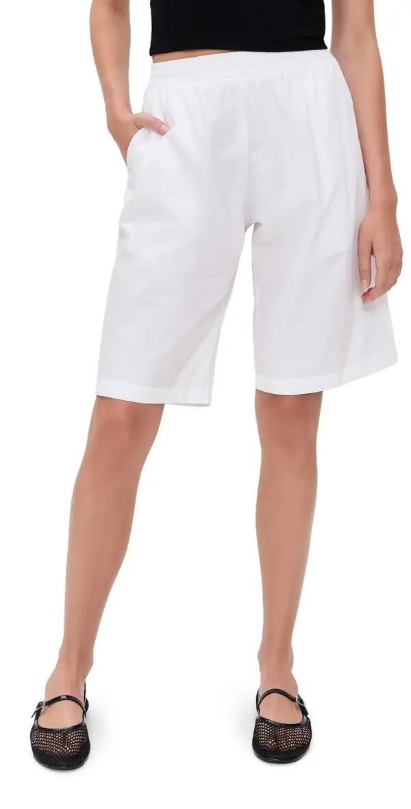 LE BOP Frances Bermuda Shorts - White