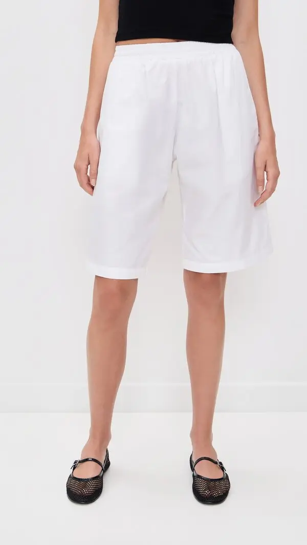 LE BOP Frances Bermuda Shorts - White