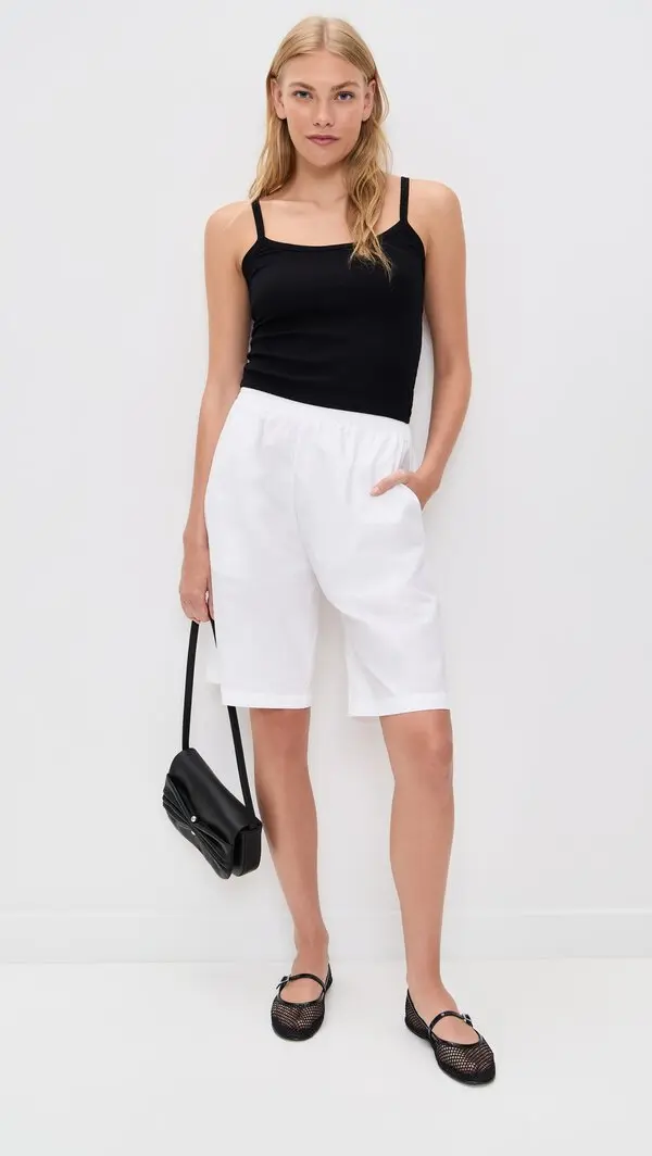 LE BOP Frances Bermuda Shorts - White