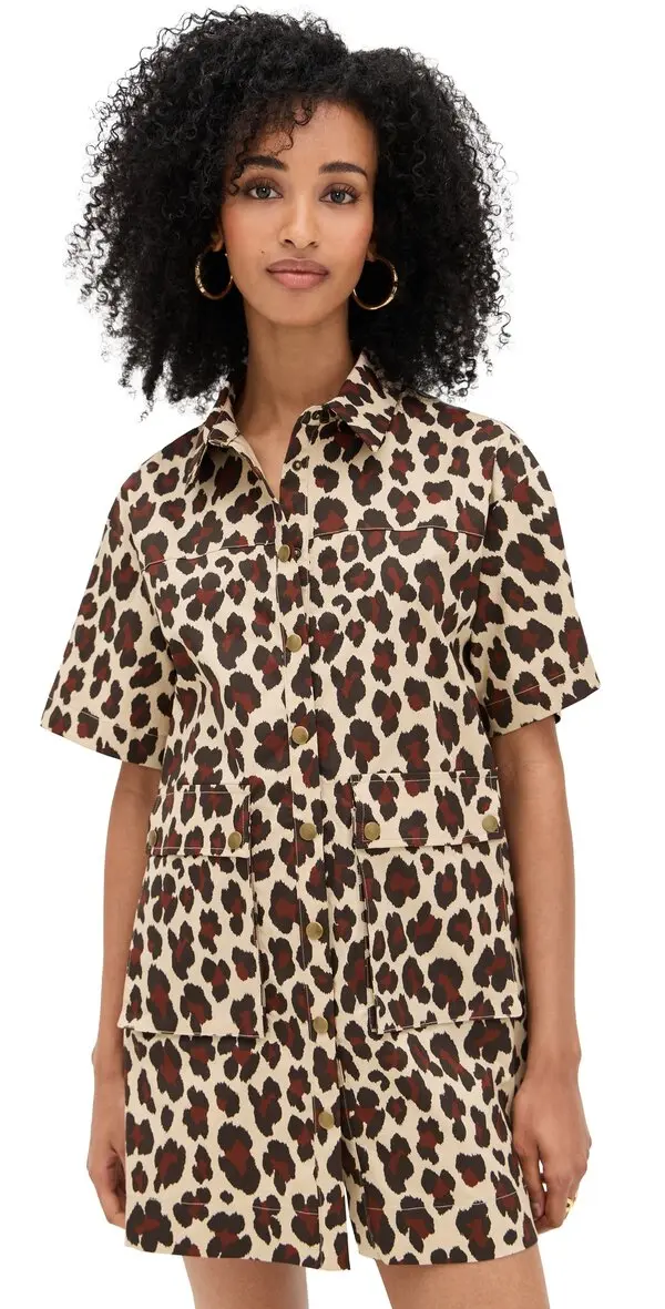 LE BOP Print Utility Mini Dress