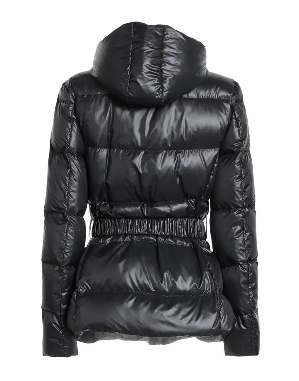 Versace Puffer Down Jacket With Belt In Black - 83% Off