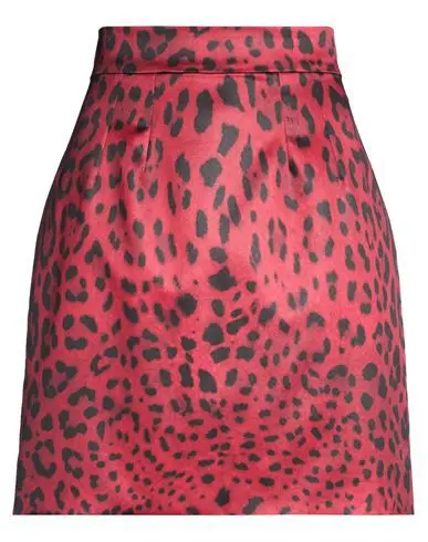 Dolce & Gabbana Flared Leopard Print Mini Skirt - Red