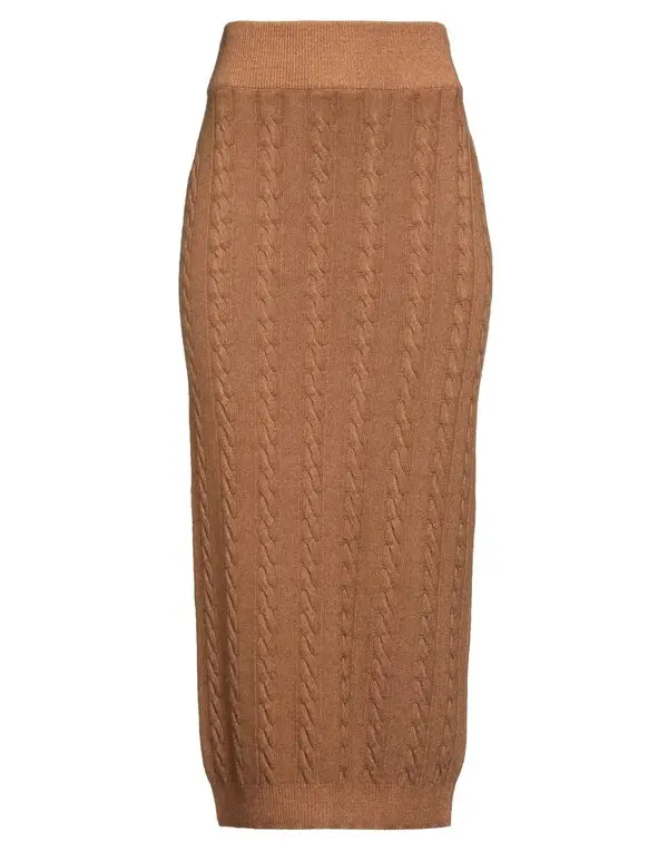 Woolrich Midi Virgin Wool Skirt - Camel
