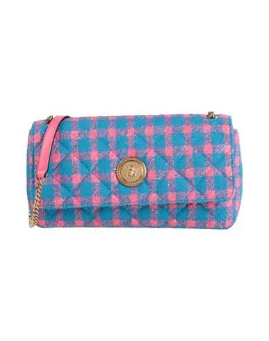 Versace Cross-body Bag In Virgin Wool And Polyamide - Azure