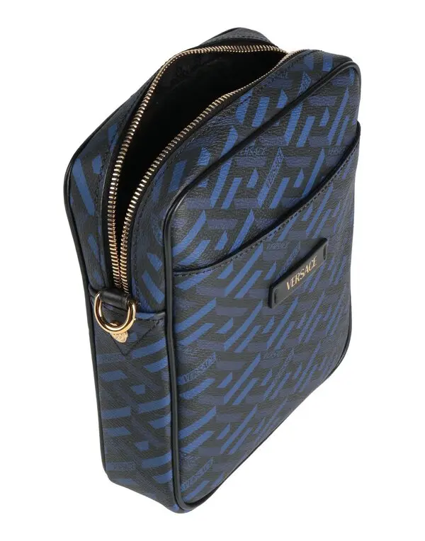 Versace Cross-body Bag With Leather Trims