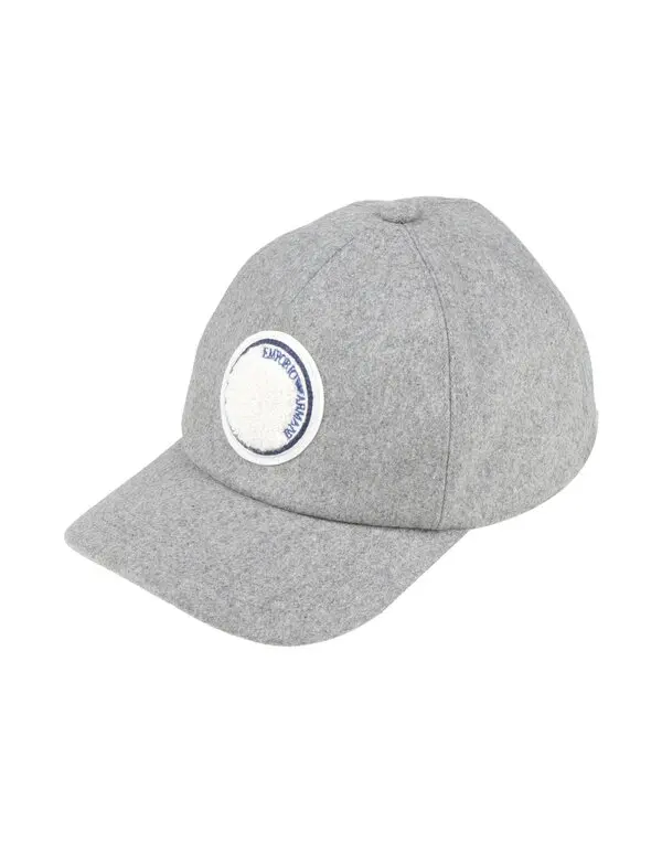 Emporio Armani Baseball Cap In Wool And Polyamide - Grey