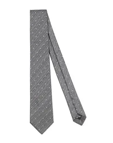 Emporio Armani Polka-dot Silk Necktie - Charcoal
