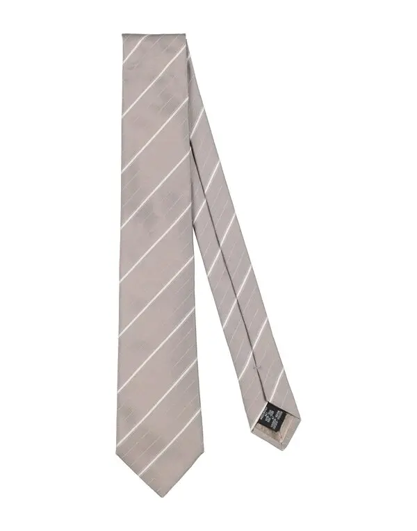 Emporio Armani Striped Necktie - Light Grey