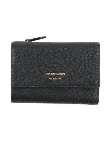 Emporio Armani Wallet Polyester, Polyurethane - Black