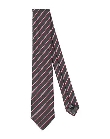 Emporio Armani Striped Jacquard Satin Necktie - Grey