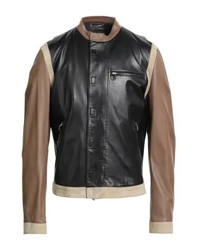 Dolce & Gabbana Jacket In Lambskin, Cotton, Polyamide, And Elastane