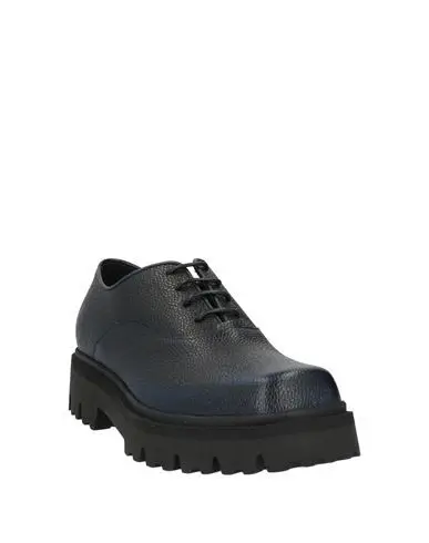 Emporio Armani Lace-Up Leather Shoes In Blue - 38% Off  display picture 1