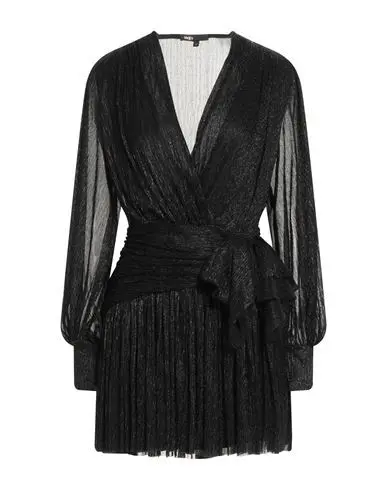 Maje Metallic Tulle Flared Mini Dress