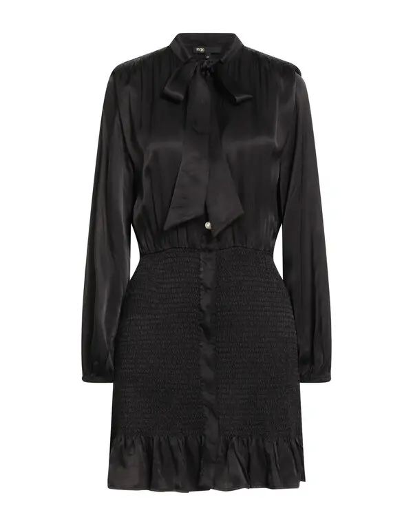 Maje Mini Shirred Twill Dress